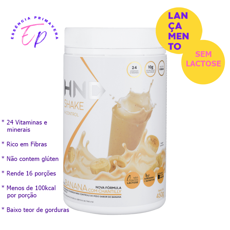 Shake para Controle de Peso HND Hinode 450g - Banana com Chantilly Zero ...