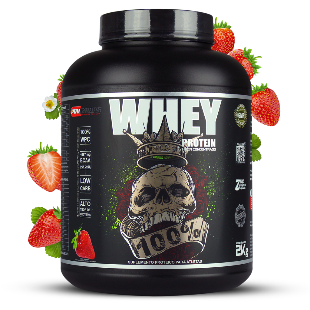 Whey Protein 100% Concentrado Pote 2kg | Shopee Brasil