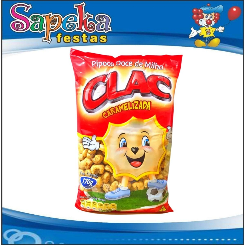 PIPOCAS CARAMELIZADAS CLAC 170g | Shopee Brasil