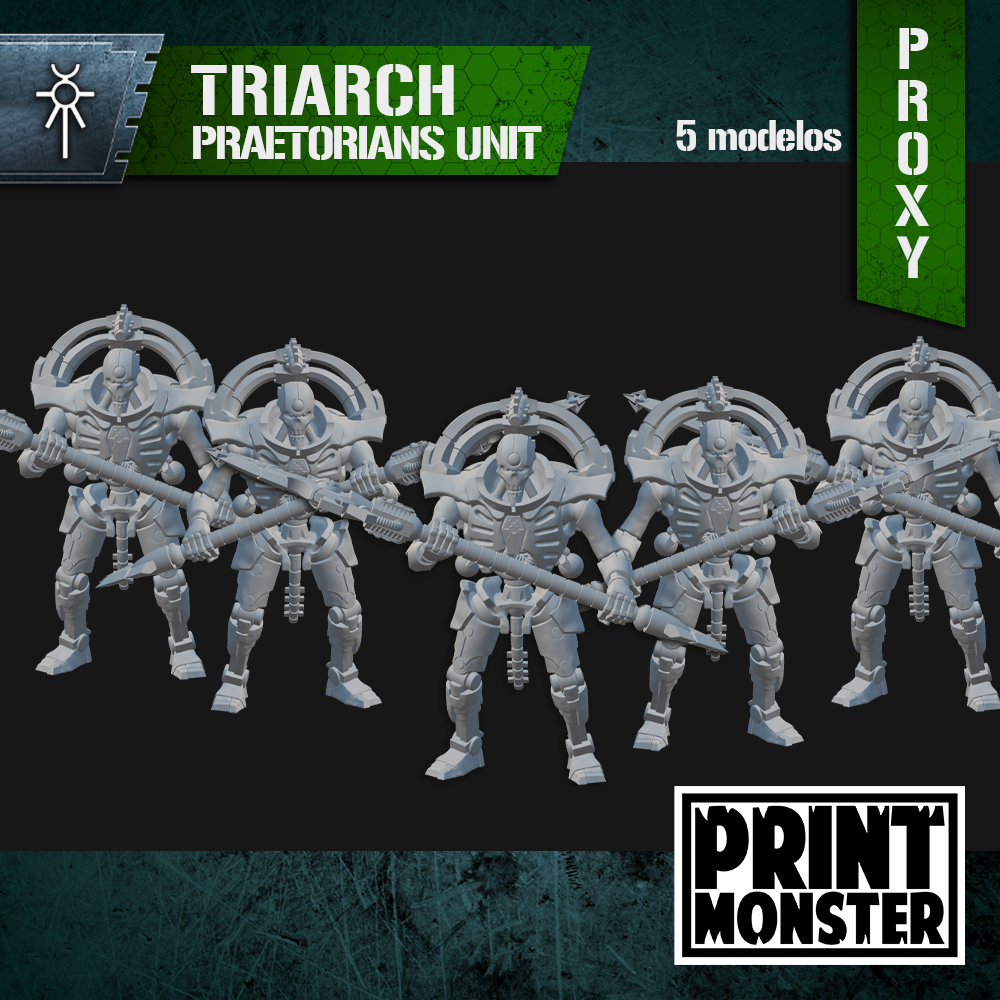 Necron Triarch Praetorian Unit- Miniatura para Warhammer 40k, Kill Team, One Page Rules, Rpg e ...
