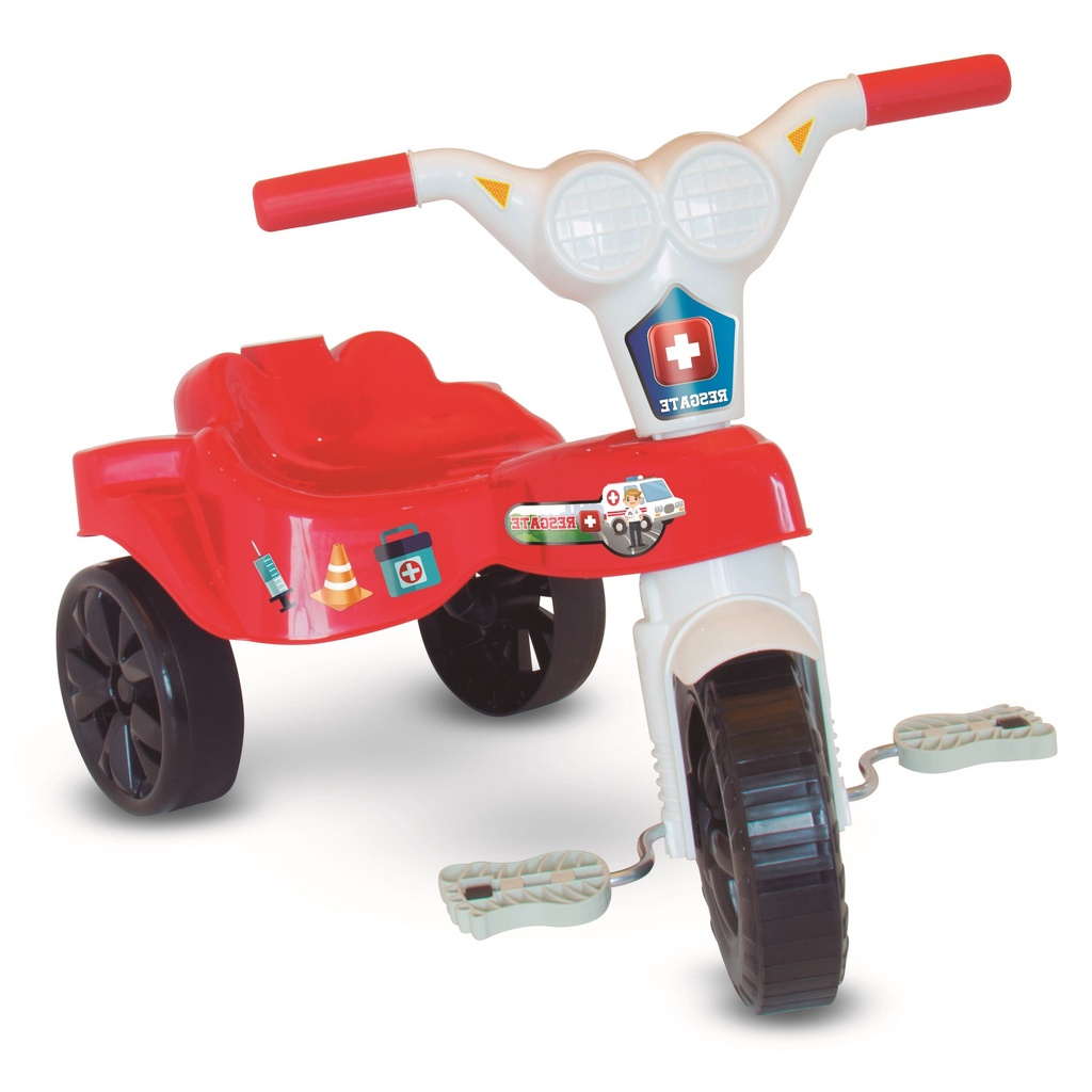 Triciclo Velotrol Infantil Motoca Motoquinha Tico Tico Bombeiro Resgate ...