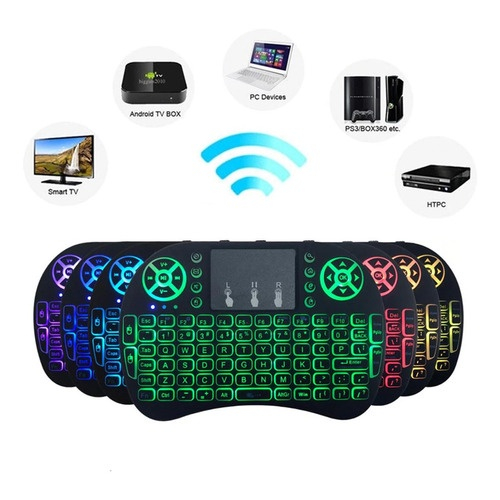Mini Teclado Sem Fio Led Luz Wireless Touch Pad Universal | Shopee Brasil