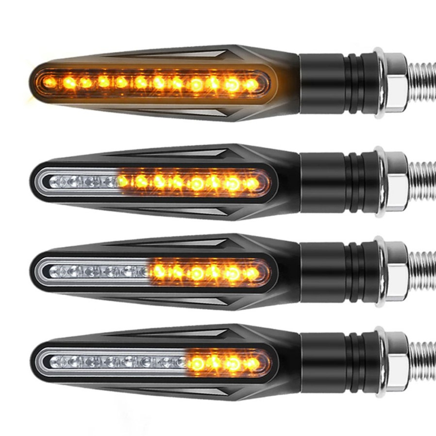 Kit 4 Piscas Seta Pisca Led Moto Sequencial Luz Modelo Slim Universal ...