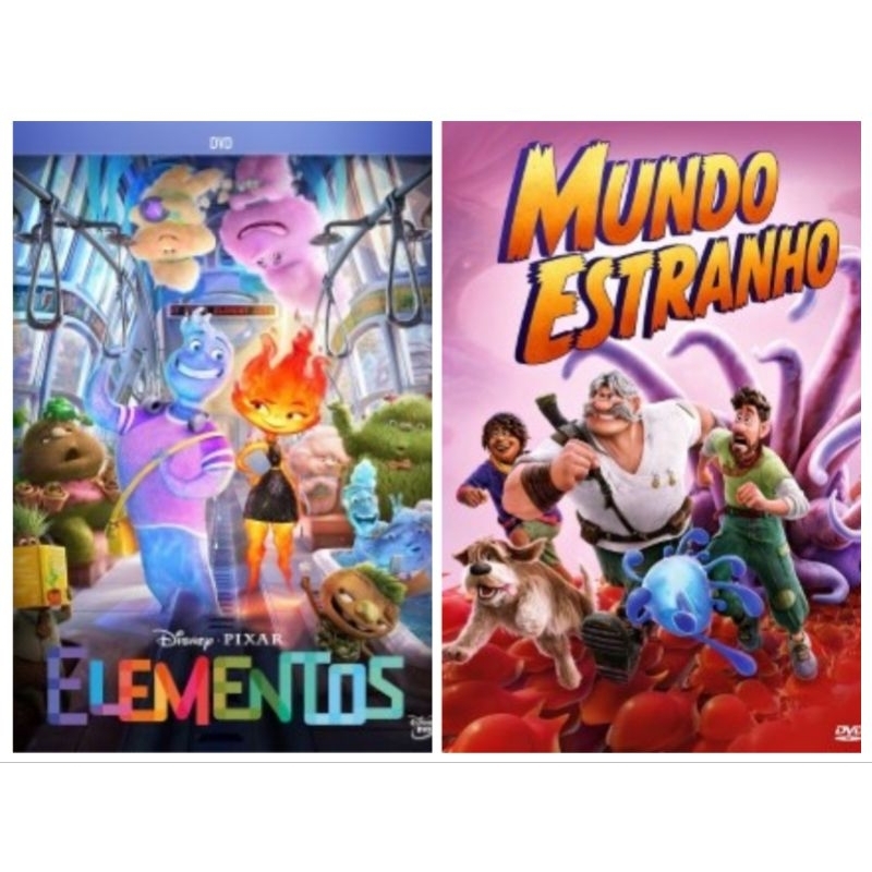 Kit com 2 Dvds Filmes Infantis Elementos e Mundo Estranho LANÇAMENTO ...