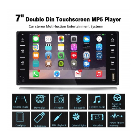 Radio Tela LCD Multimídia Display 7 Polegadas Touch Screen CTC-7062/CTC ...