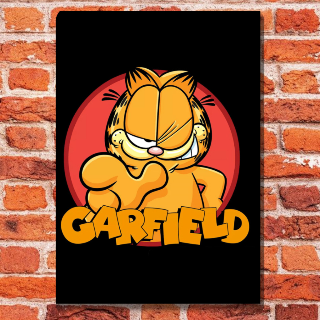 Garfield - Placa Decorativa MDF 3mm - 14X20cm - Quadro Decorativo Sem ...