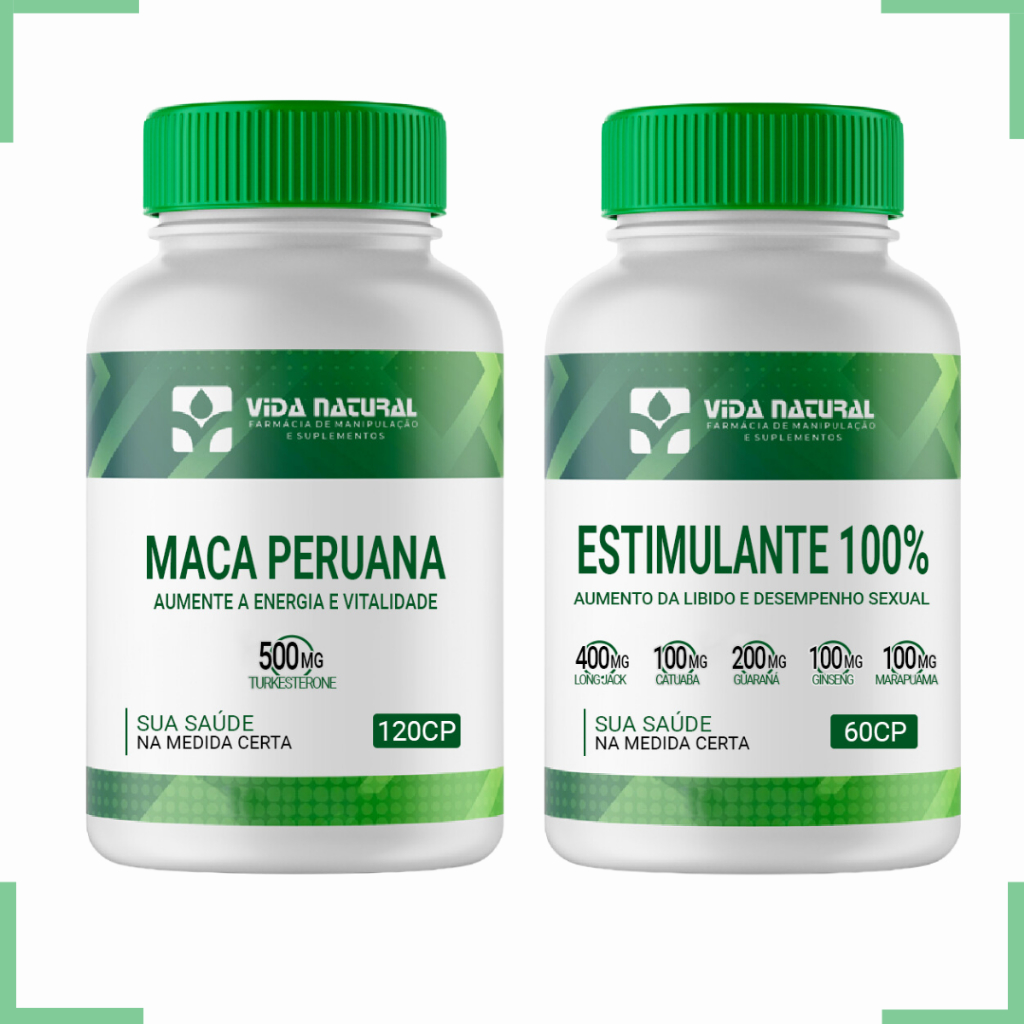 MACA PERUANA + ESTIMULANTE 100% - Aumento da Libido e Desempenho Sexual ...