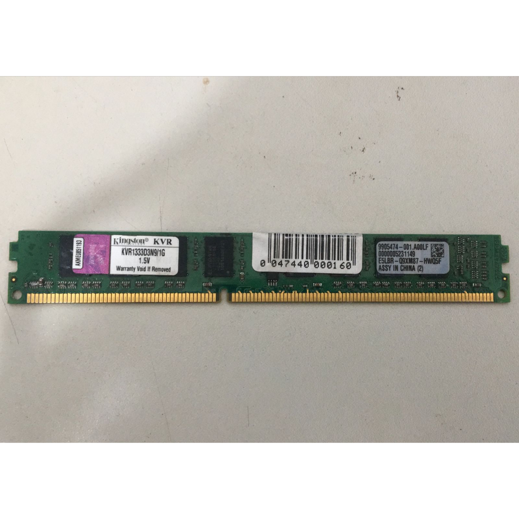 Memória Ram Kingston Kvr1333d3n9/1g Ddr3 1gb - Escorrega o Preço