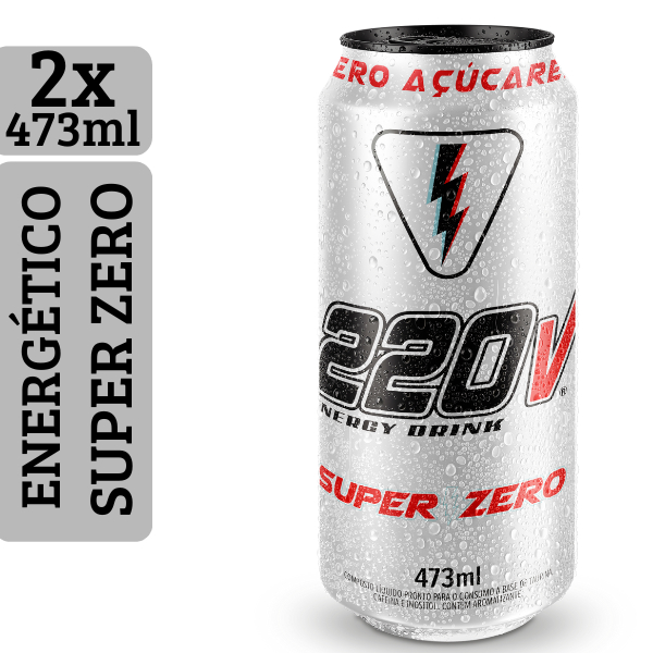 Energético 220v Super Zero 473ml (2un) | Shopee Brasil