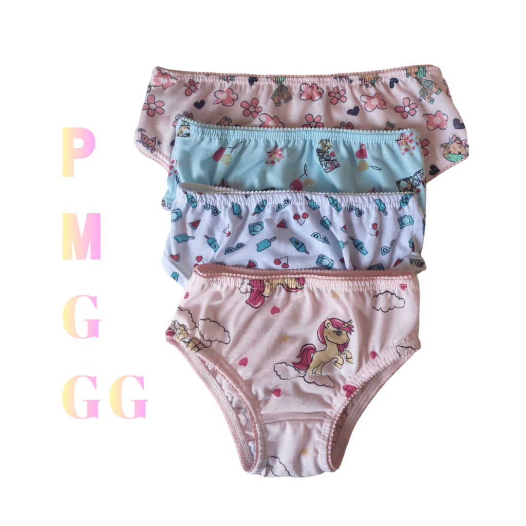 Kit calcinha infantil menina com forro 100% algodão perfeitas para o ...