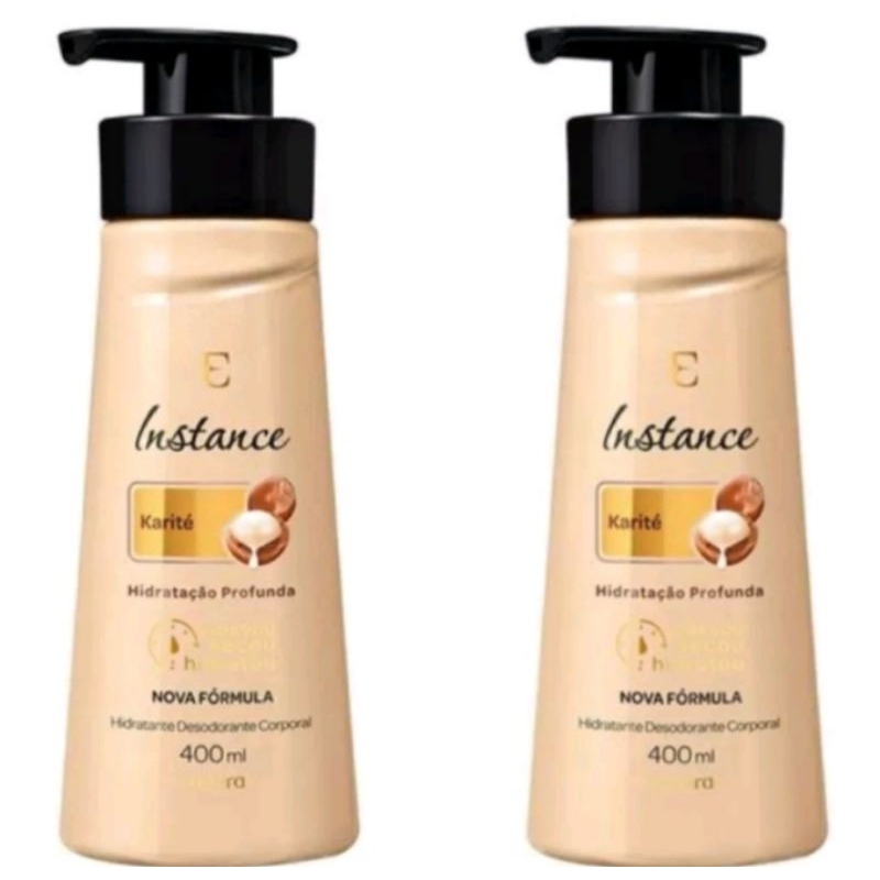 Kit 2 Hidratante Corporal Karité Instance 400ml eudora. | Shopee Brasil