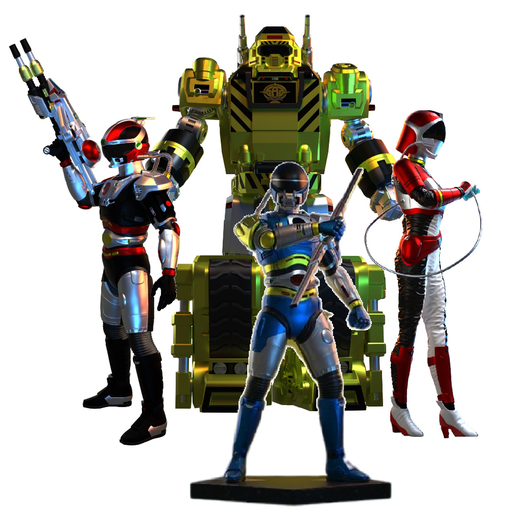 Equipe Resgate Solbrain Solbraver Soljeanne KnightFire Soldozer 20cm ...