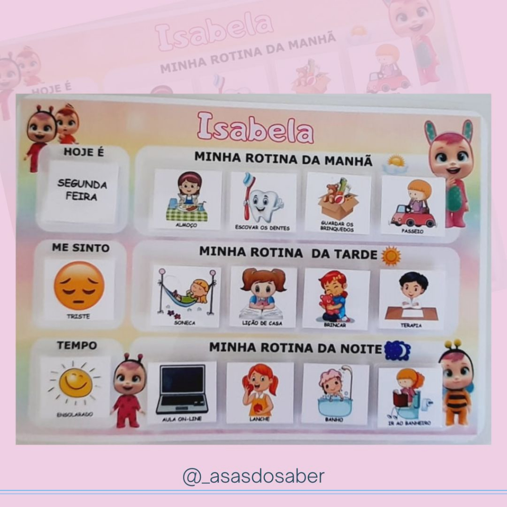 NOVO QUADRO DE ROTINA PERSONALIZADO - MENINA | Shopee Brasil