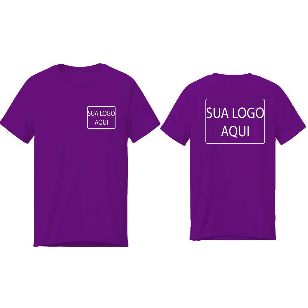 Camiseta personalizada com sua logo Masculino e Feminino uniforme roxo ...