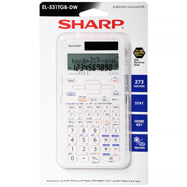 Calculadora Científica Sharp EL-531TGB-DW com 273 Funções - Branca ...