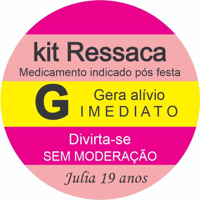 Kit com 100 adesivos ressaca para aniversário festa despedida | Shopee ...