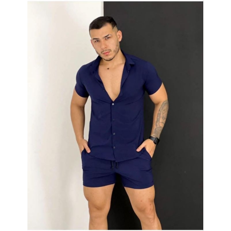 Conjunto Masculino em Linho | Shopee Brasil