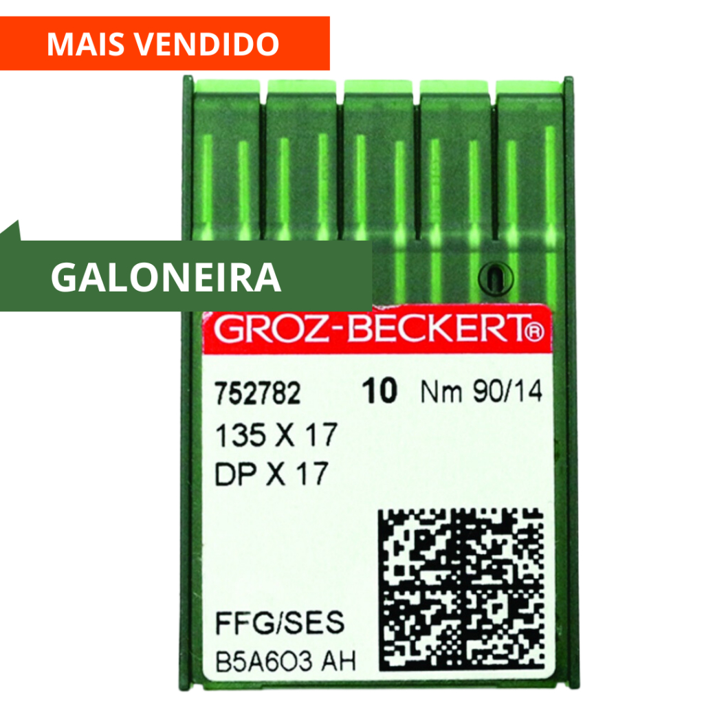 Caixa de agulha para maquina de Costura Cobertura galoneira industrial UY128 Groz Beckert 10 uni ...