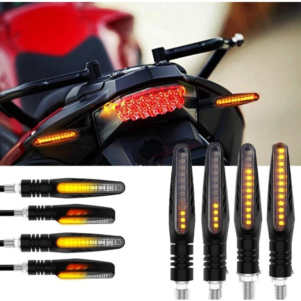 kIT 4 Piscas de Led Seta Moto Modelo Slim Palito Sequencial Cb 300 Xre ...