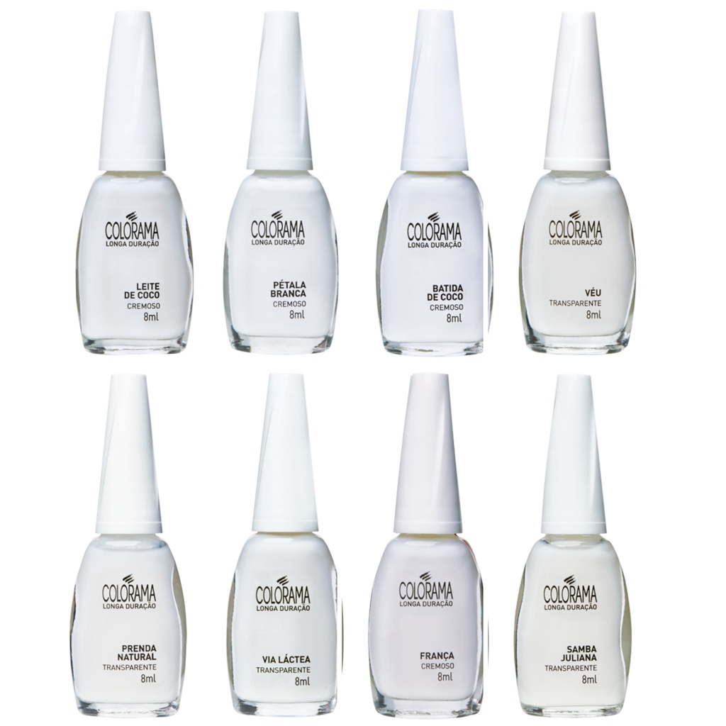 Kit Colorama Branco Com 8 Esmaltes | Shopee Brasil