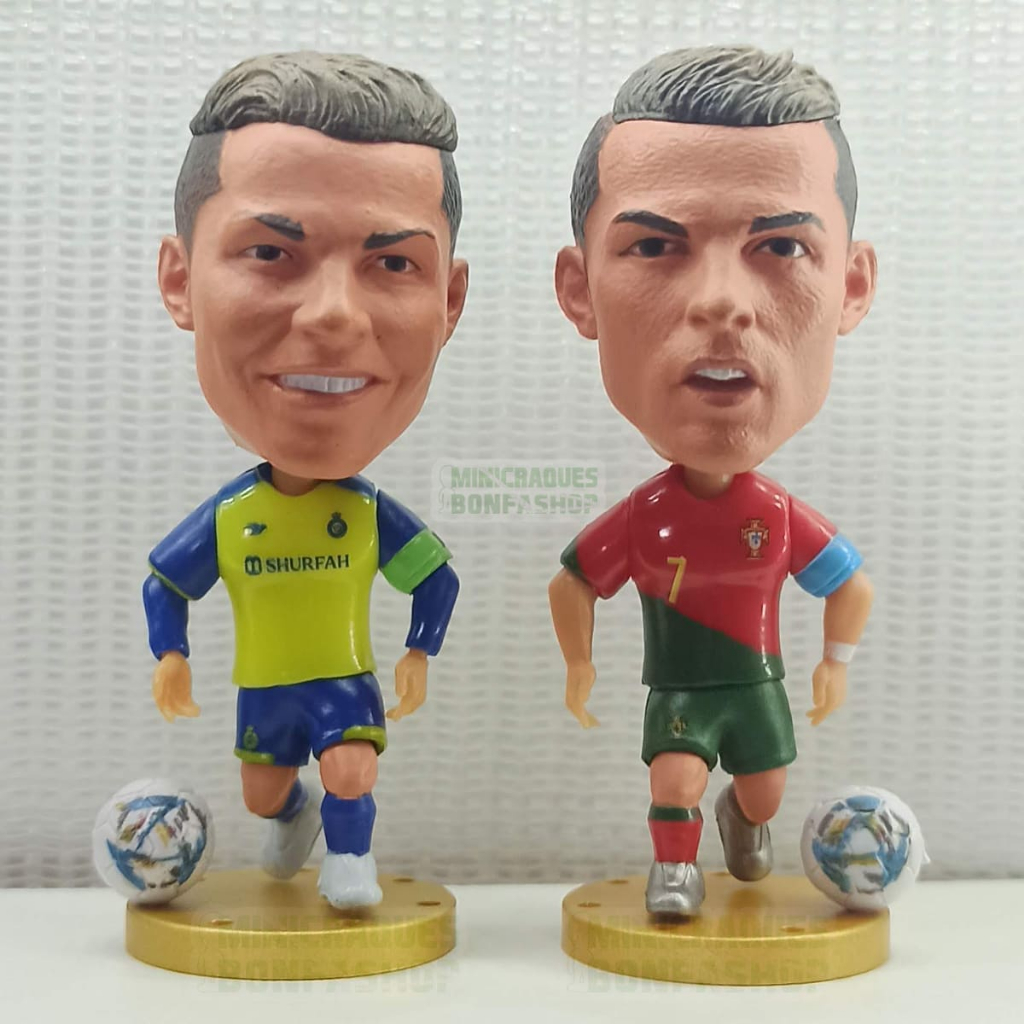 Mini Craque Kit 2 Cristiano Ronaldo com Uniforme da Seleção e Clube ...