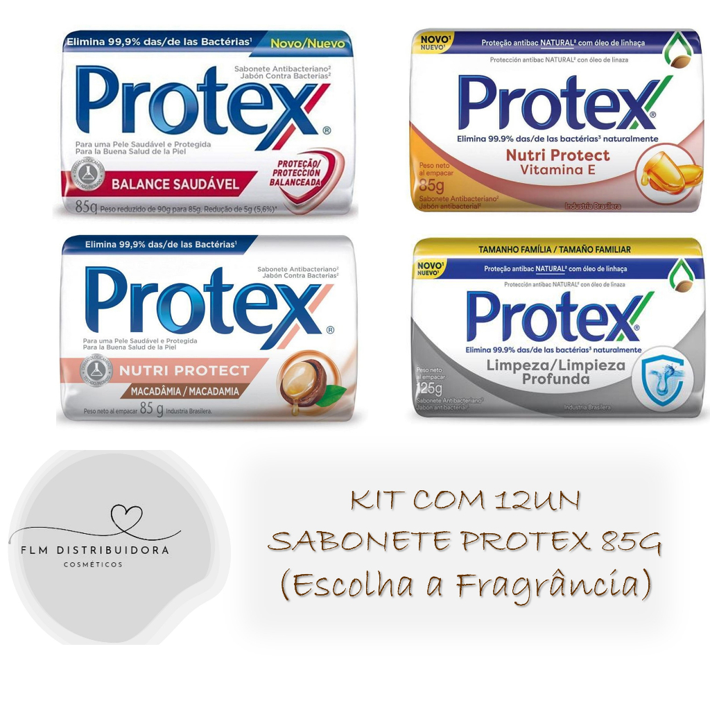 Kit Com 12un Sabonete Protex 85g (Escolha A Fragrância) | Shopee Brasil
