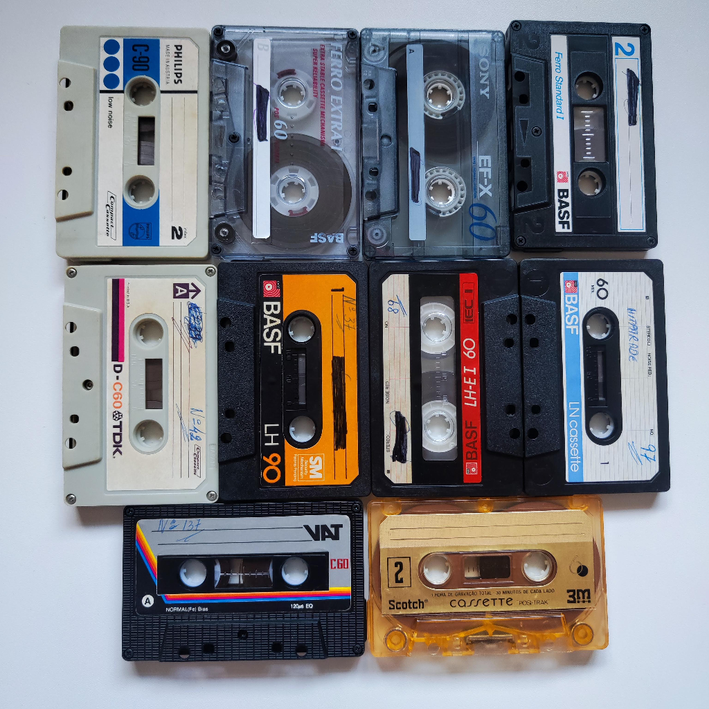 Fitas k7 para regravação - marcas variadas! Kits de 1, 3, 5, 10 ...