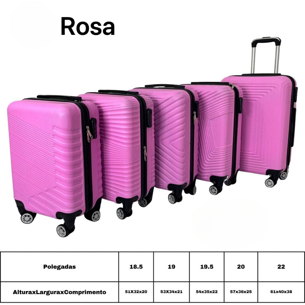 Mala de Viagem / Bordo 20 Polegadas 10kg Com Rodinha 36O Graus | Shopee ...