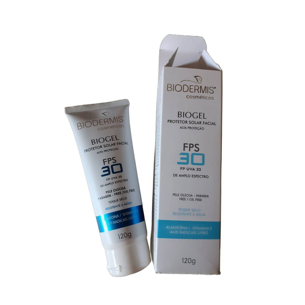 Protetor Solar Facial Biogel 30 Pele Oleosa 120g Biodermis | Shopee Brasil