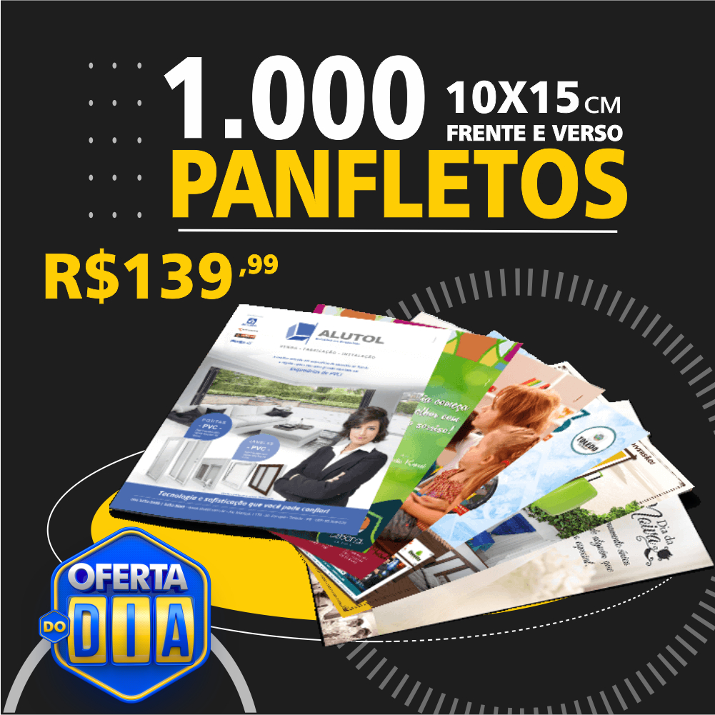 Panfletos Folder Folhetos 10x15 80g Impressão Frente e Verso | Shopee Brasil