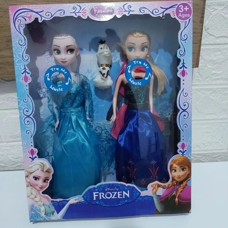 Bonecas Anna Elsa E Olaf Da Frozen Com Musical Shopee Brasil
