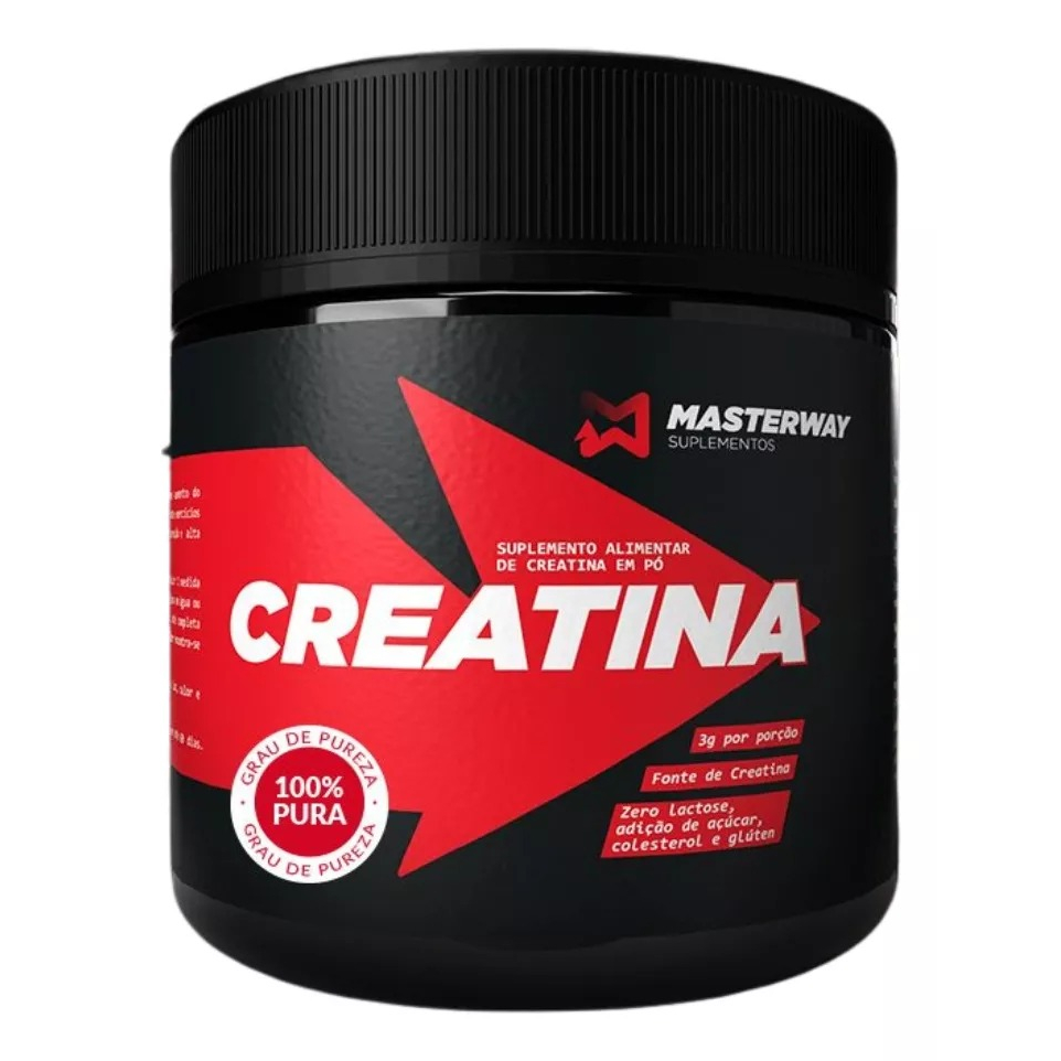 Creatina Masterway 100% Pura Suplemento Em Pó 300g | Shopee Brasil