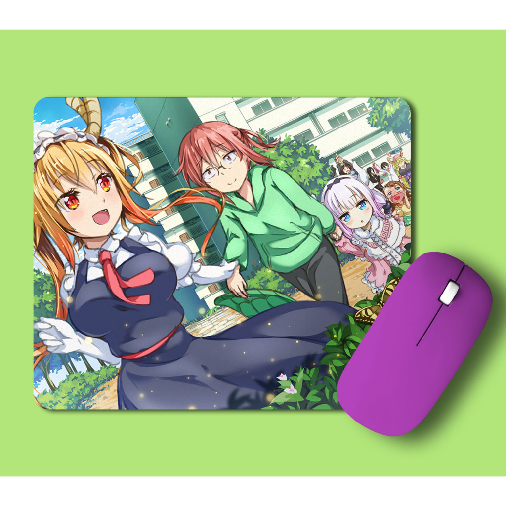 Mouse Pad Kobayashi San Chi no Maid Dragon com Borda Soldada - 21,5 x ...