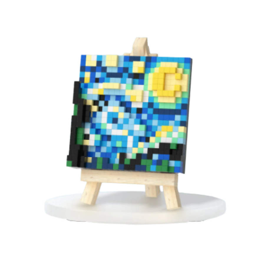 Conjunto Blocos Construção Quadro Noite Estrelada - Lego Tela Obra De ...