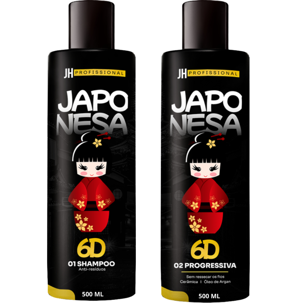 Kit Progressiva com Formol Japonesa 6D 500 ML + Shampoo Antiresiduos ...