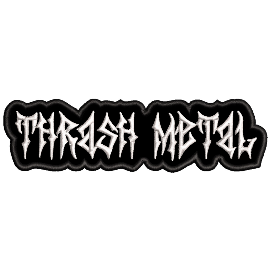 Patch Bordado Thrash Metal Logo Branco (rock, Metal, Thrash) | Shopee ...