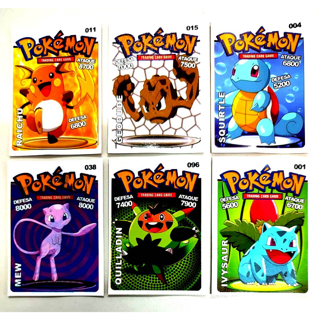 20 Cartas Pokemon = 5 Pacotes Fechados com 4 cards Pokemon em cada ...