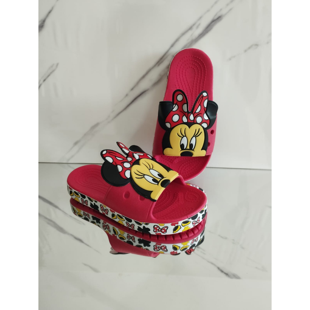 Lançamento Chinelo Mickey e Minnie Slide Nuvem Infantil | Shopee Brasil