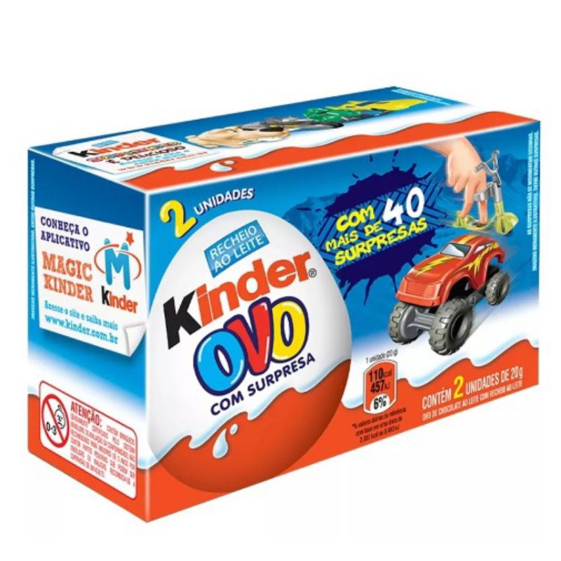 Chocolate Kinder Ovo C/2 Unidades de 20g - Surpresa Meninos Kinder Ovo ... Chocolate Kinder Ovo C/2 Unidades de 20g - Surpresa Meninos Kinder Ovo ...