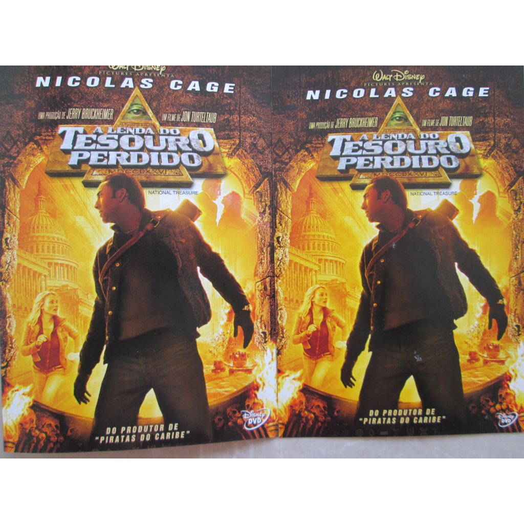 DVD - A LENDA DO TESOURO PERDIDO / WALT DISNEY / Impecável / Com ...