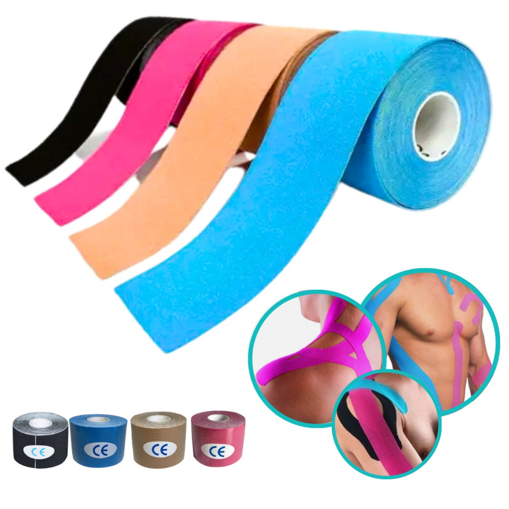Kit 3 Fita Kinesio Bandagem Fisioterapia Taping Muscular | Shopee Brasil