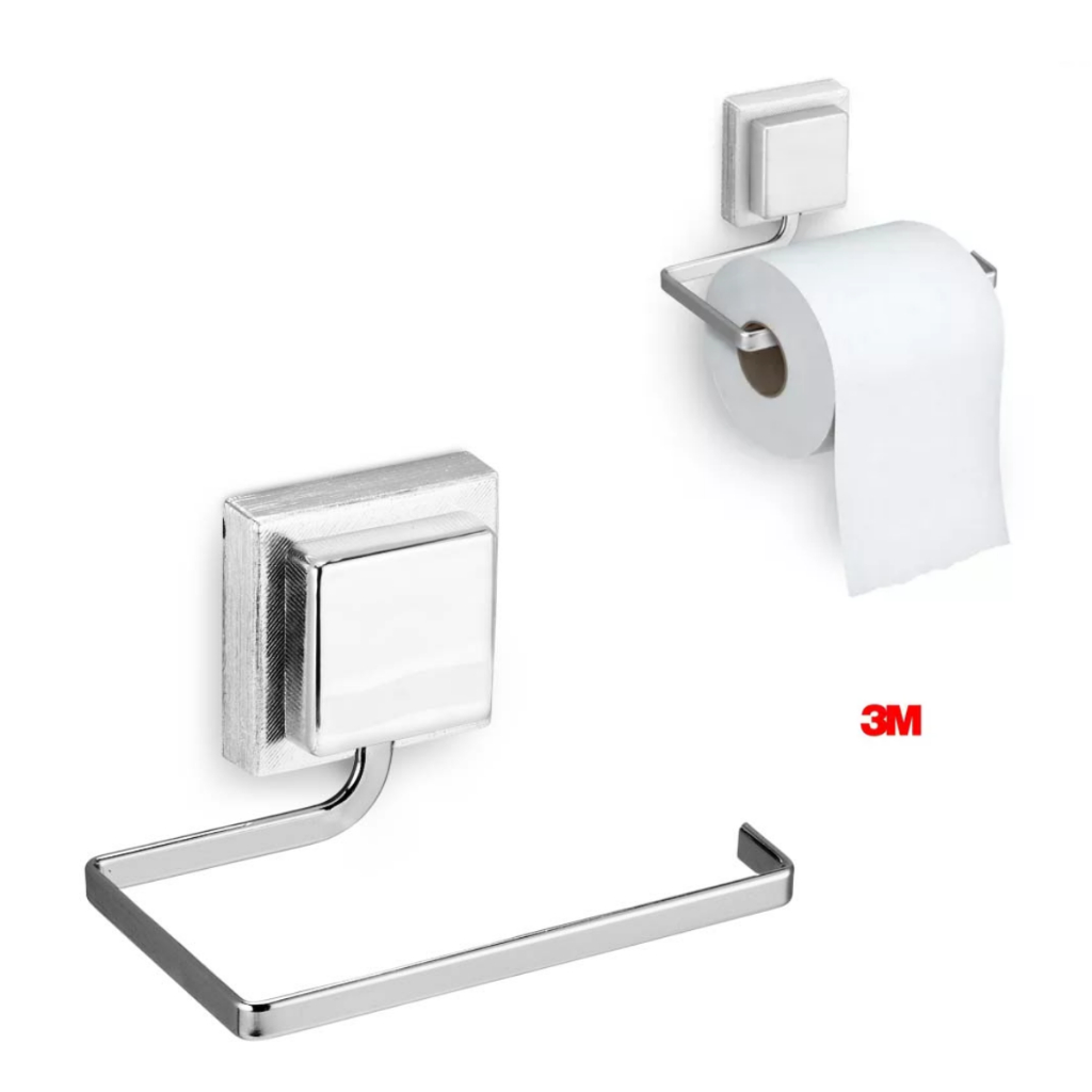 Suporte Papel Higiênico Cola 3m Dupla Face De Parede Arthi | Shopee Brasil