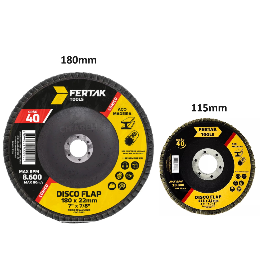Disco De Lixa Flap Disc 180mm (7 POL.) Tamanho Grande Para ...