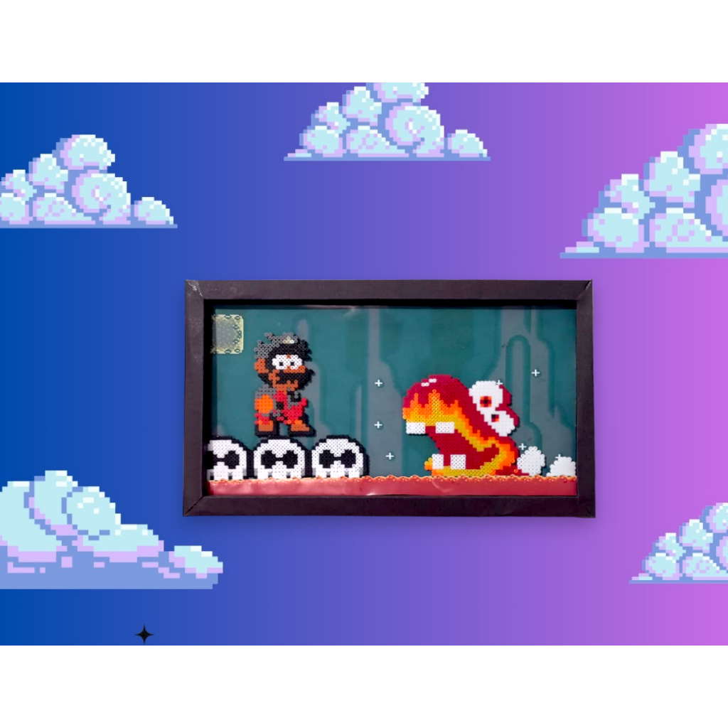 Quadro 3D Super Mario em Pixel art | Shopee Brasil