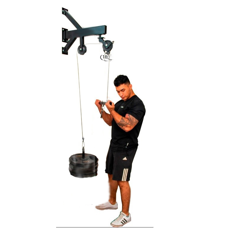 Polia Puxador academia costa Mono Cross Over Fixo Em Parede | Shopee Brasil