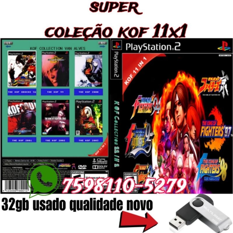 super coleção the king off fightrs, kof ps2 pra usar no opl | Shopee Brasil