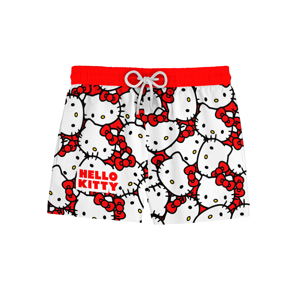 Short Praia Masculino Hello Kitty Vermelho Ref 222 | Shopee Brasil
