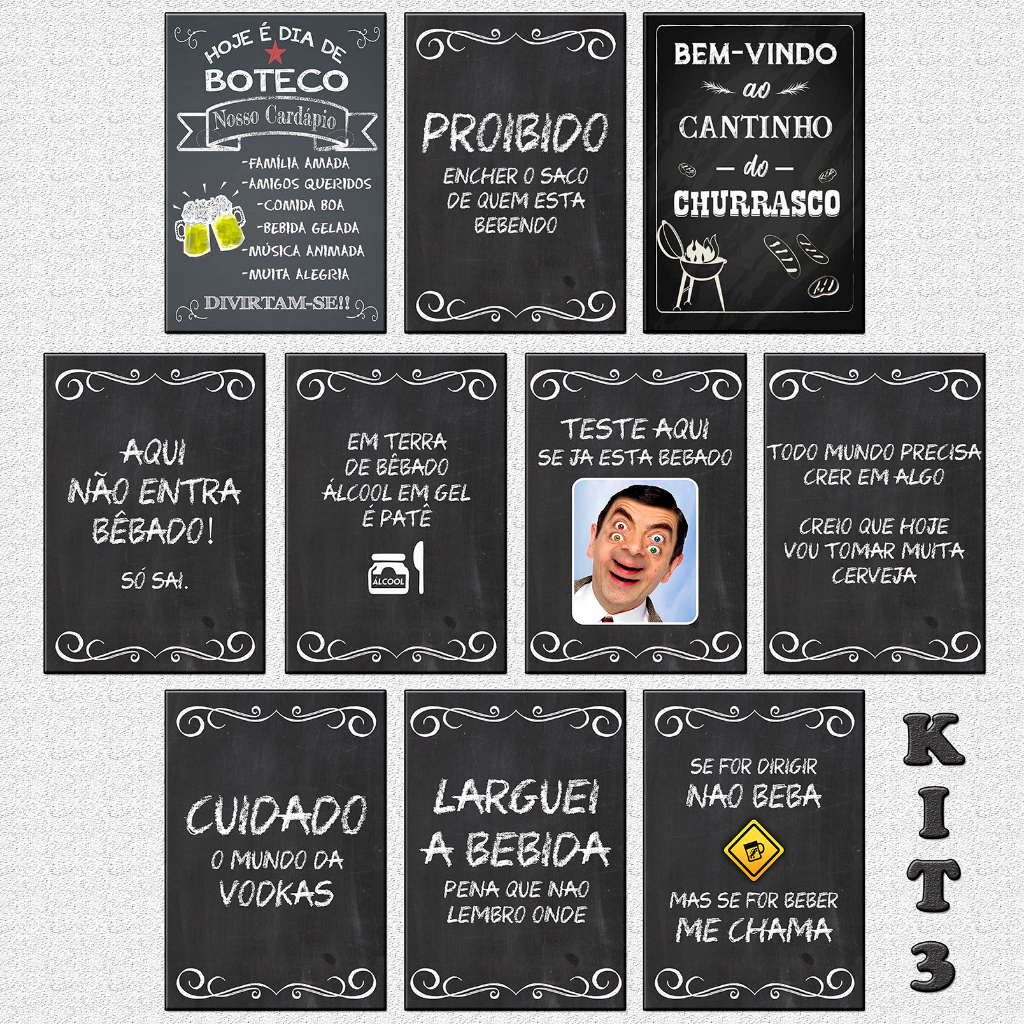 Quadrinhos Buteco Boteco, Imagens para decorar Area Churrasco Casa Bar ...