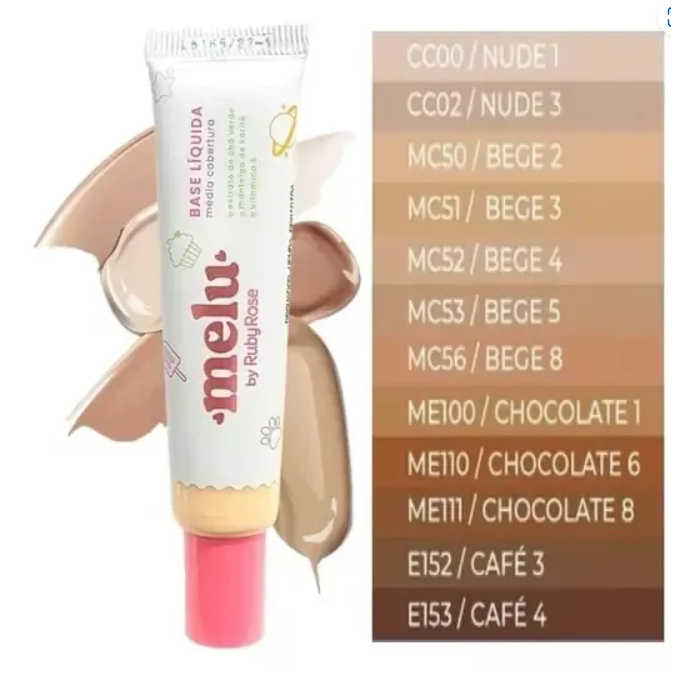 Base Líquida Linha Melu - Cor ME111 - Ruby Rose | Shopee Brasil