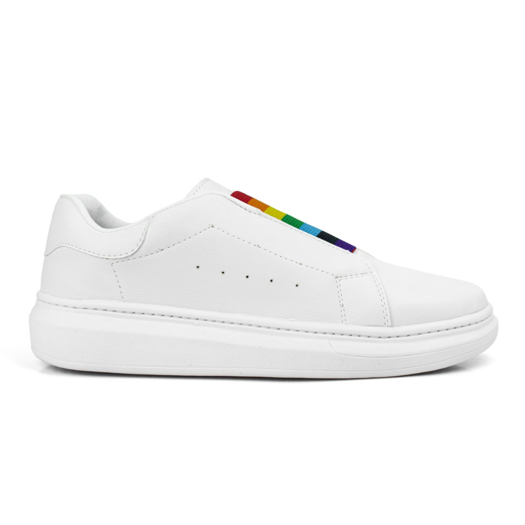 Tenis Lgbt Sapatenis Arco Iris Unissex Branco | Shopee Brasil